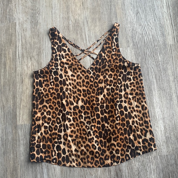 Express | Tops | Express Animal Print Back Accent Tank | Poshmark